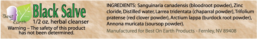 Black Salve Label